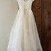 Vintage 1958 Wedding Dress, White Fancy Bodice Lace and Tulle, Taffeta ...