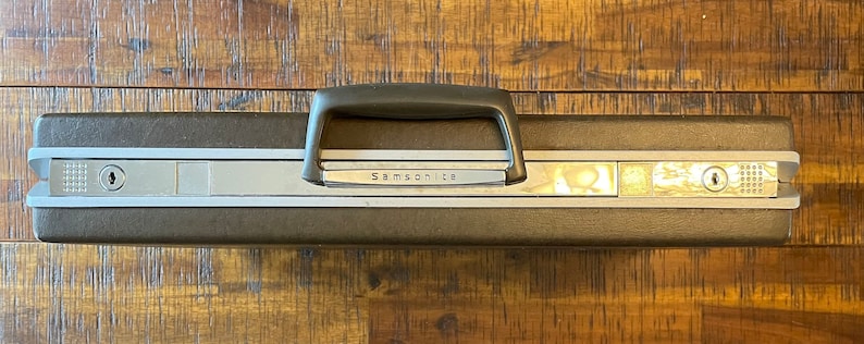 Vintage 1970’s Brown Hard-sided Samsonite Slim Attaché Case, Brown ...