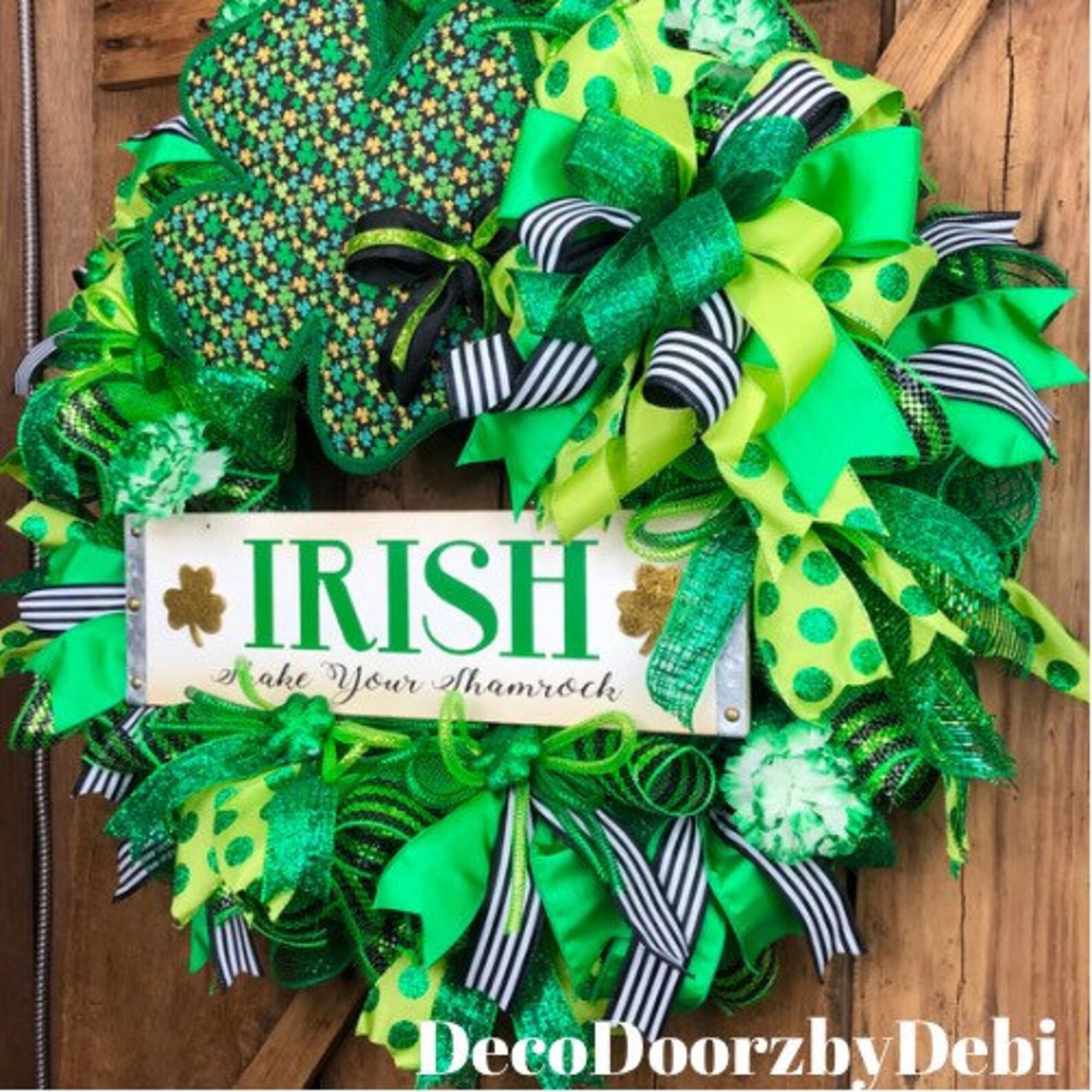 St Patrick’s Day Wreath, Irish Wreath Green Mesh Wreath - Etsy