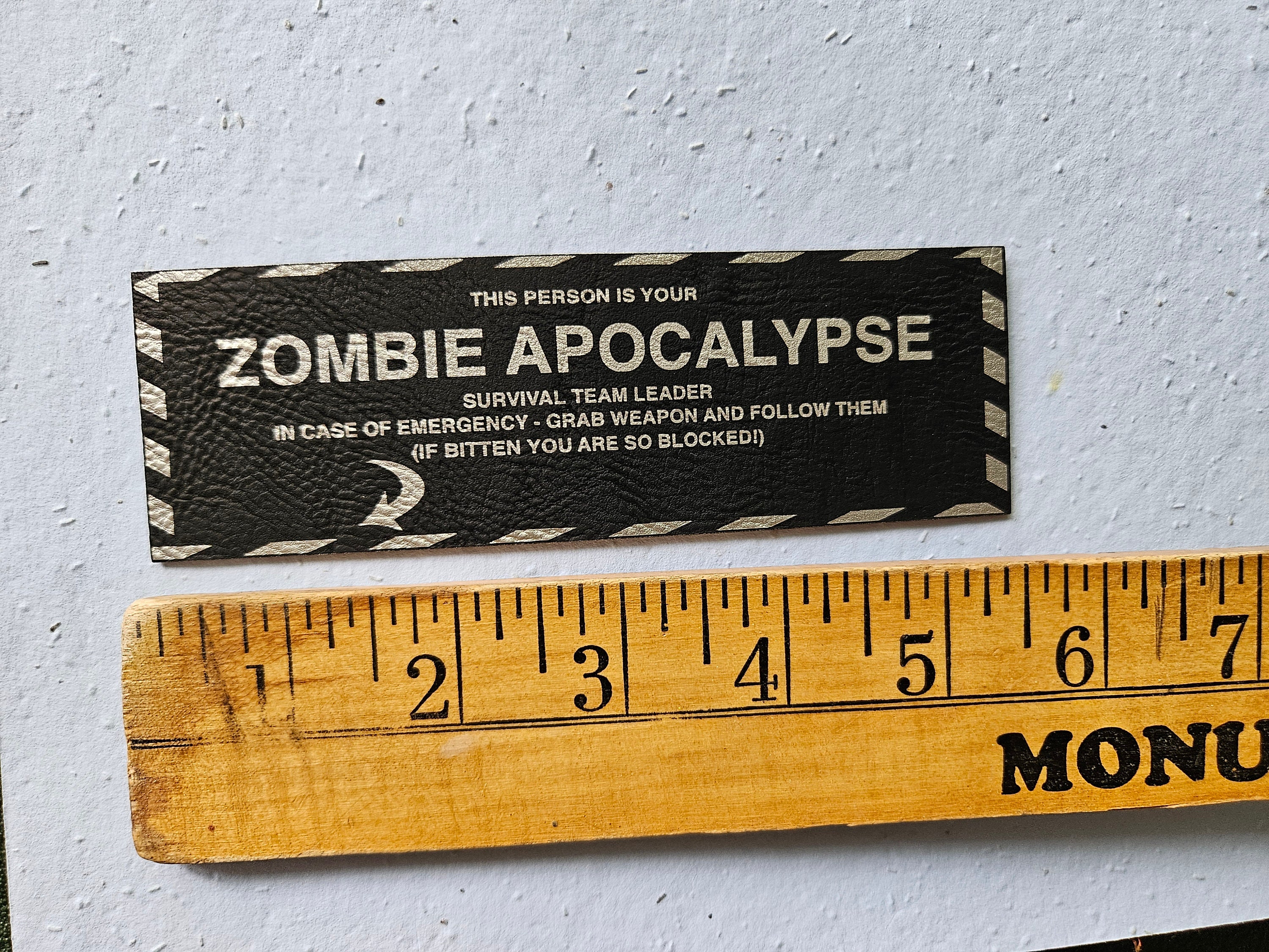 Zombie Apocalypse Bookmarks Set of Two, Black Faux Suede Horror ...