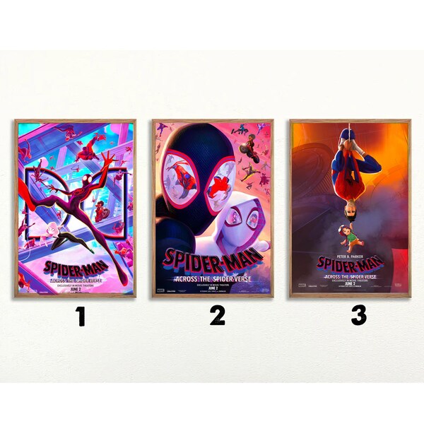 Spiderman Across the Spiderverse Poster - Etsy