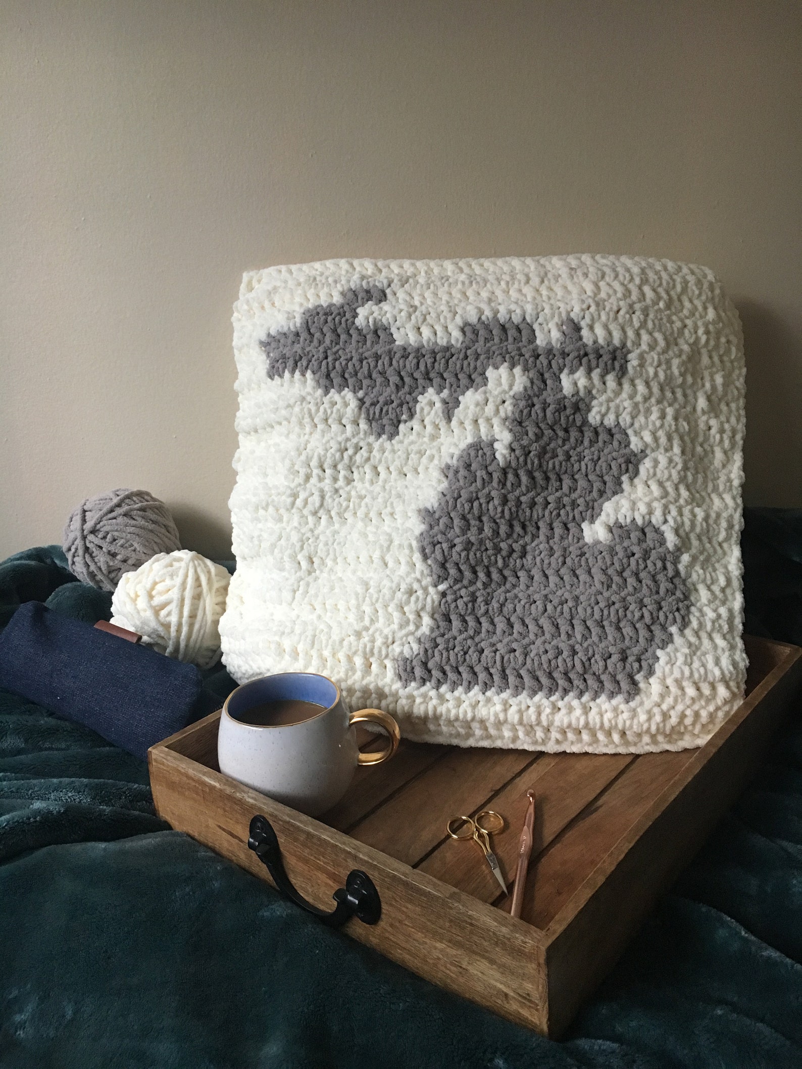 The Michigan Pillow Crochet PATTERN Stitchigan Pillow - Etsy