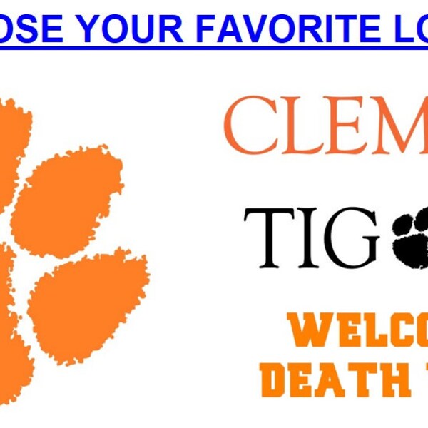 Clemson Paw Decal - Etsy