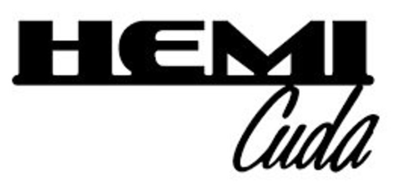 HEMI Dodge Die Cut Vinyl Graphic Decal Sticker Logo 8 Longest Side ...