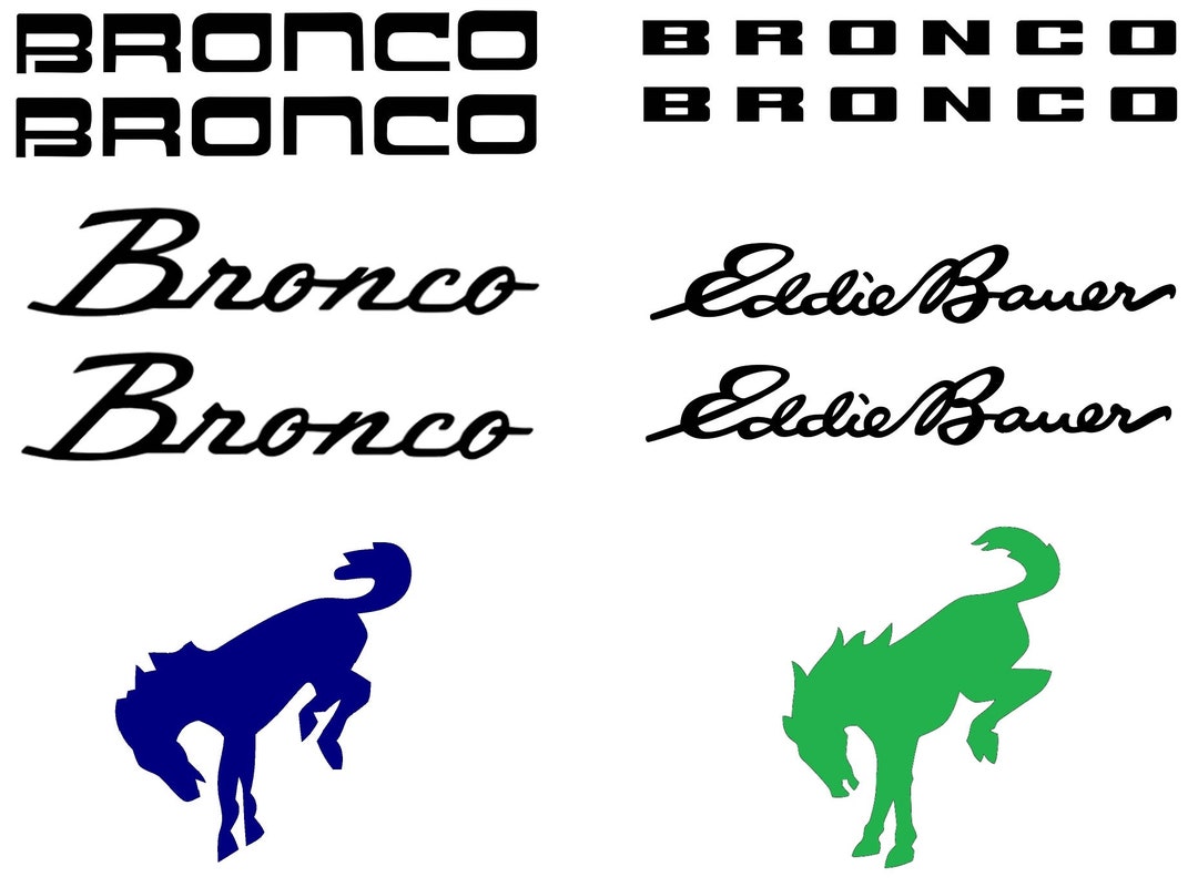 Ford BRONCO Die Cut Vinyl Graphic Decal Sticker Logo 8 Longest Side ...