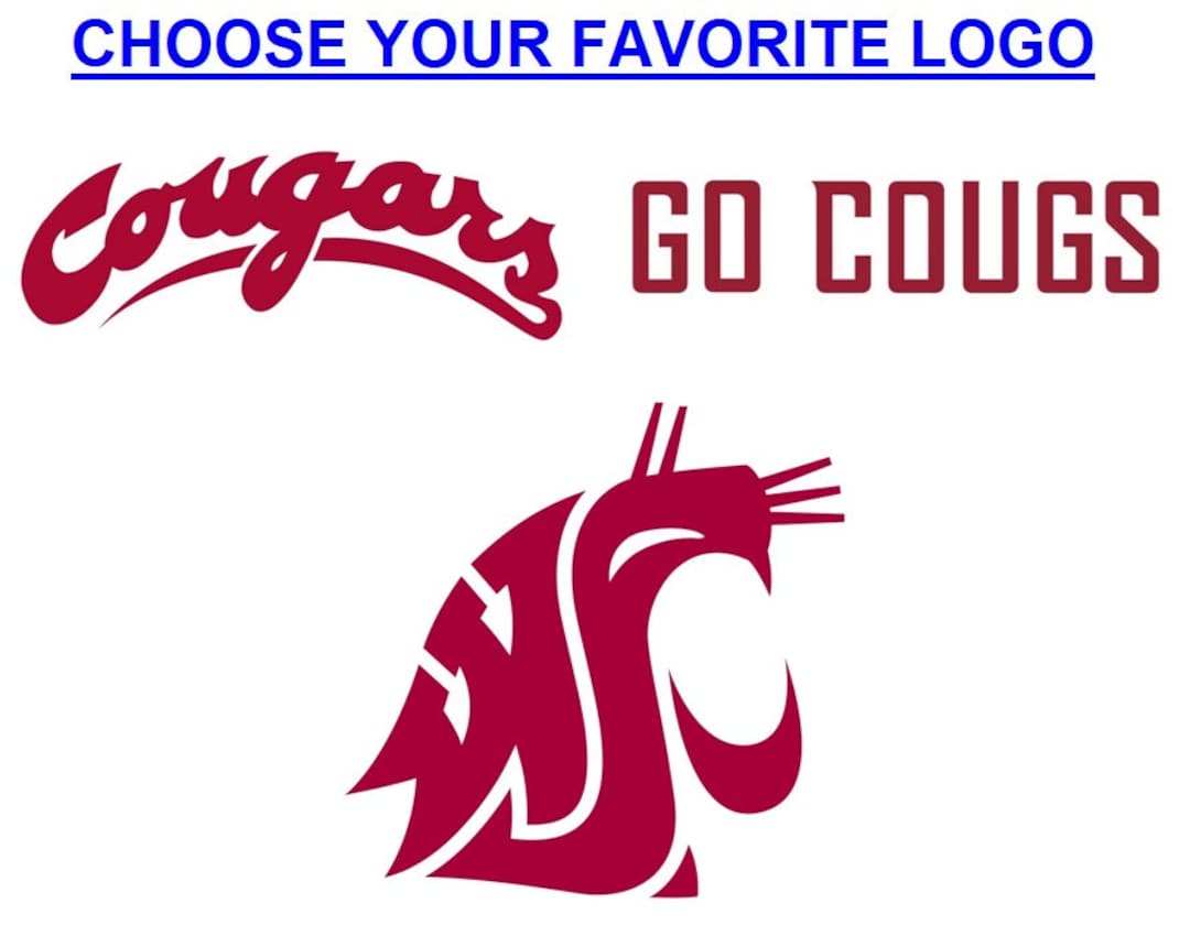 Washington State Cougars 6 Vinyl Decal Sticker Choose Logo and Color ...