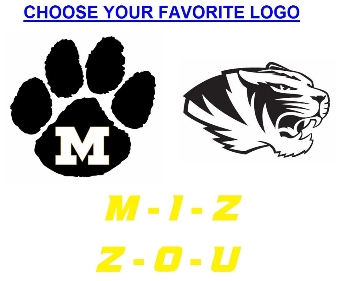Missouri Tigers 6 Vinyl Decal Sticker Choose Logo and Color Paw Print ...