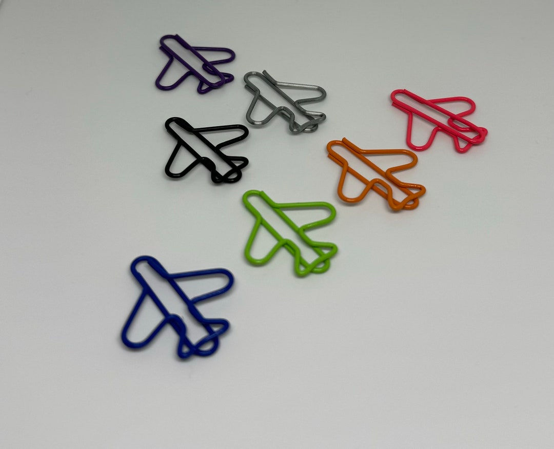 Plane Clip Paper Clip Airplane Paper Clip Cute Gift Travel Gift Set of ...
