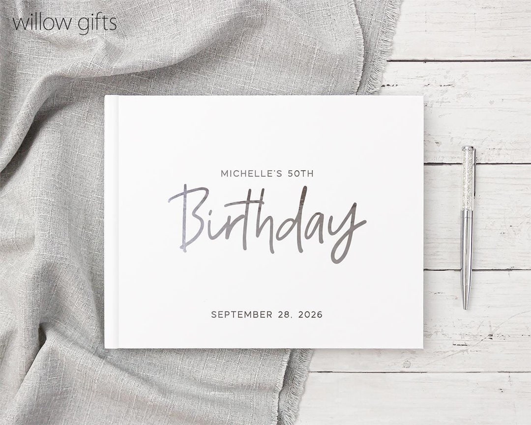 Personalized Birthday Party Book, Custom Birthday Party Guestbook ...