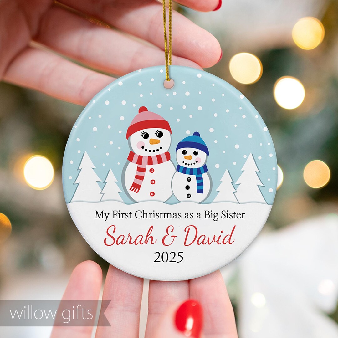 Big Brother and Sister Ornament 2025 New Sister Brother Gift New Baby ...