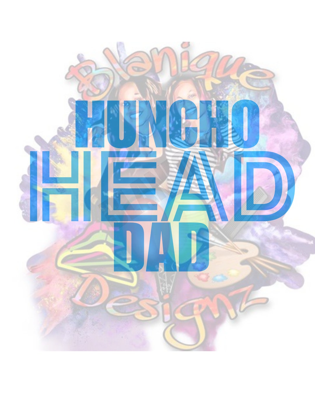 Head Huncho Dad Custom PNG, Custom Vinyl Stickers, Custom Name Decals ...