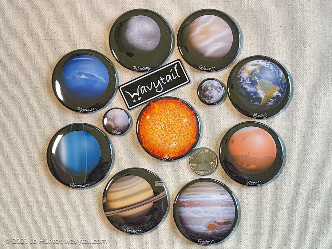 Solar System Super Set 2.25" Magnets/buttons - Etsy
