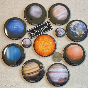 Solar System Super Set 2.25" Magnets/buttons - Etsy