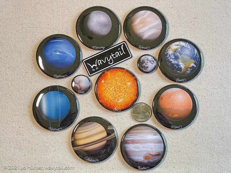 Solar System Super Set 2.25 Magnets/buttons - Etsy