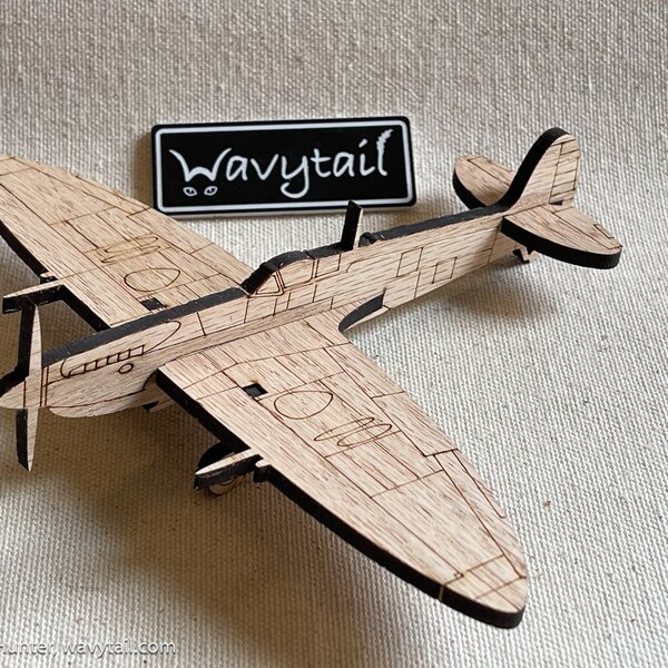 Wooden Model Spitfire - Etsy