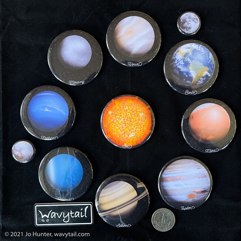 Solar System Super Set 2.25 Magnets/buttons - Etsy