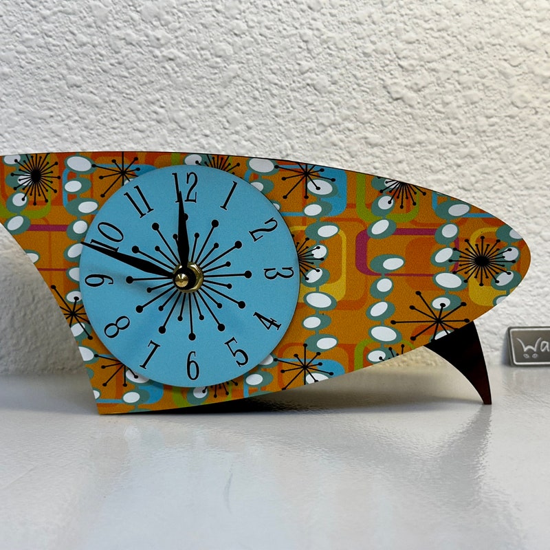 Mcm Desk Clock - Etsy