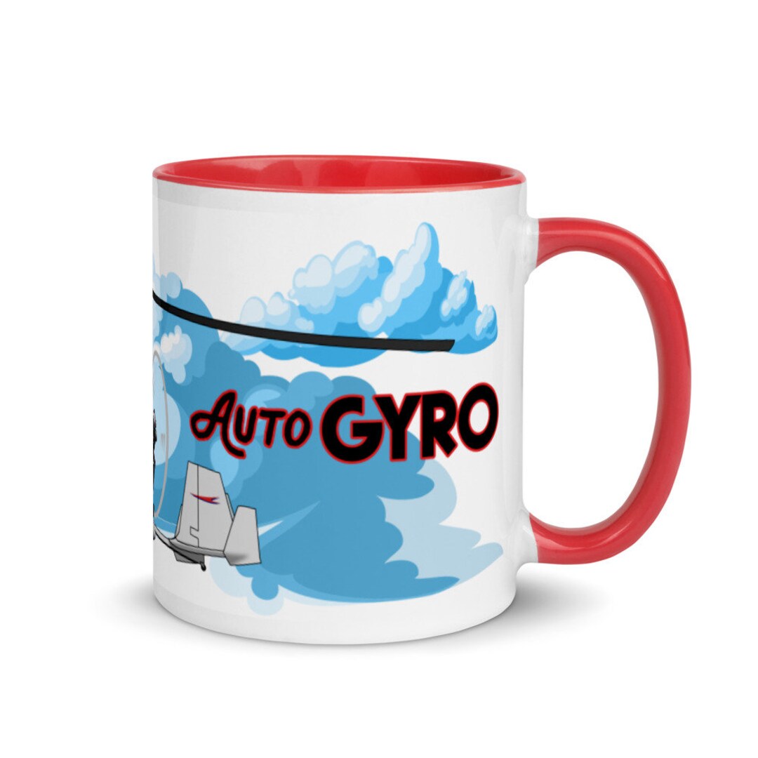 Auto Gyro / Gyroplane Mug With Color Inside - Etsy