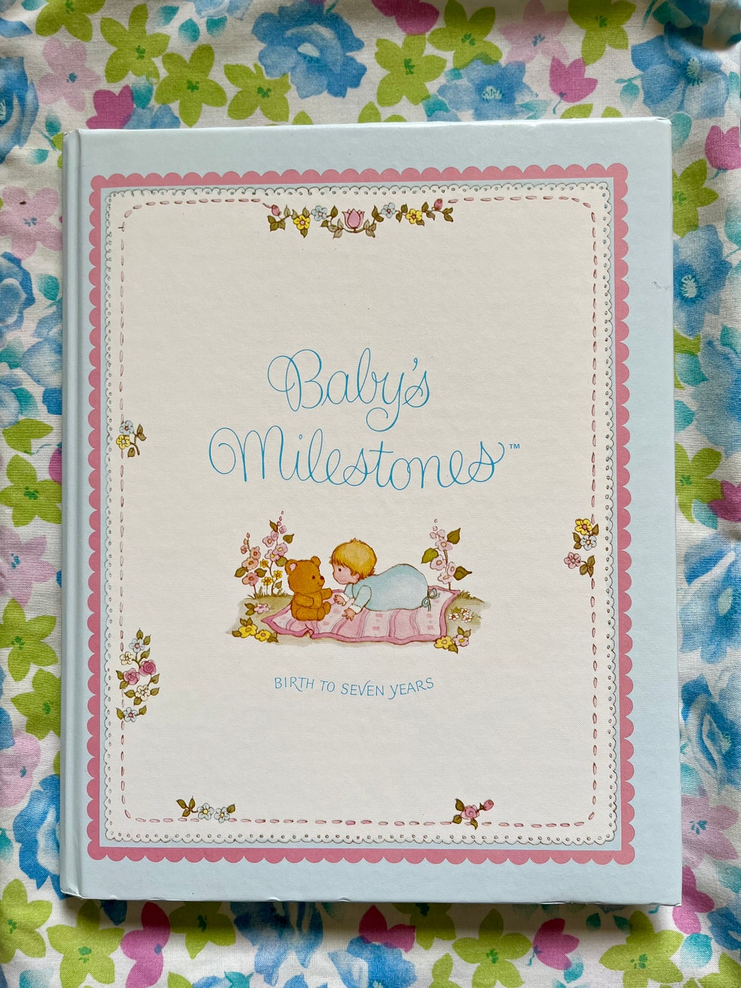 Vintage 70s Baby's Milestones Birth to Seven Years Memory Keepsake Book ...