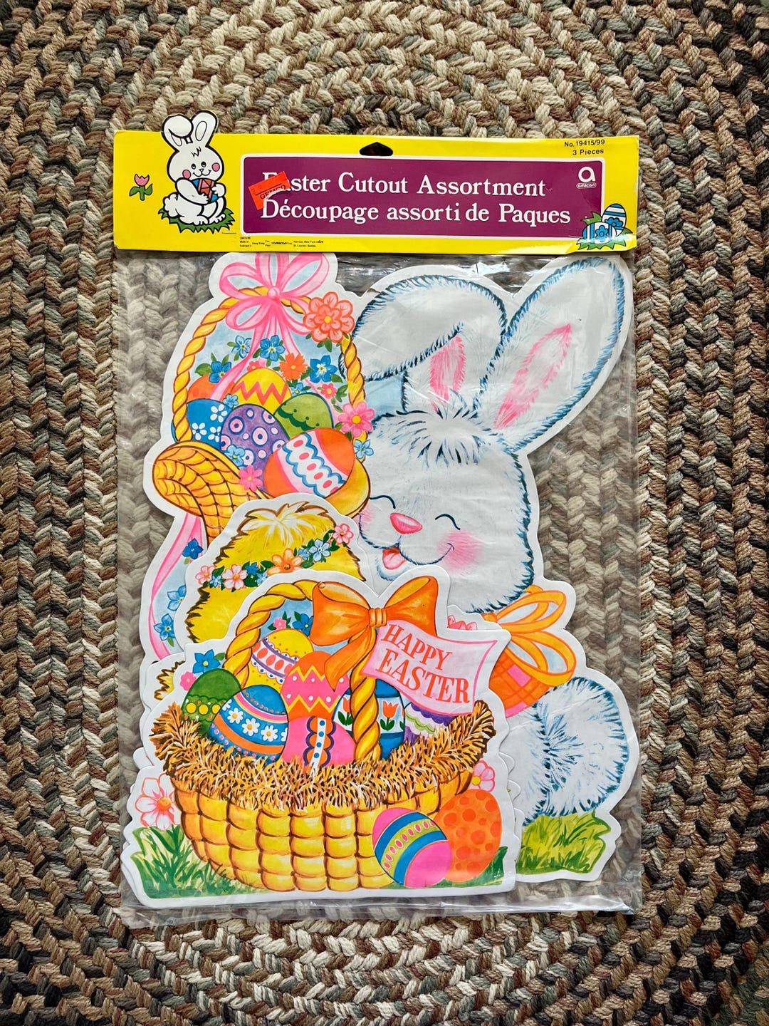 Vintage Amscan Happy Easter Bunny Chick Cutout Assortment Die Cuts Set ...