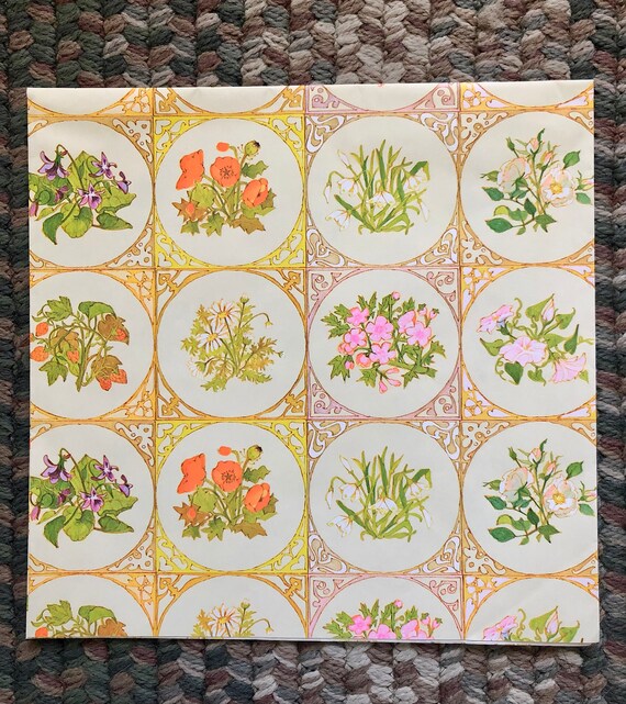 Vintage 70s American Greetings Floral All Occasion Gift Wrap 1 | Etsy