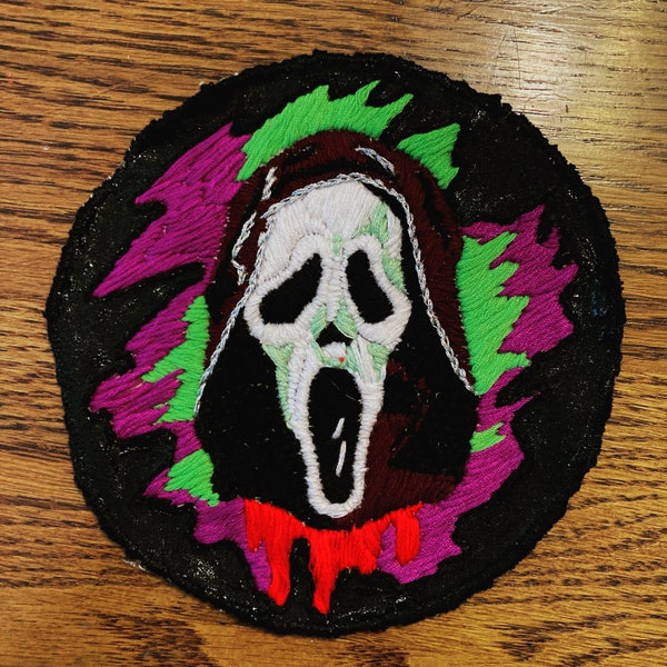 Ghost Face Velcro Patch - Etsy