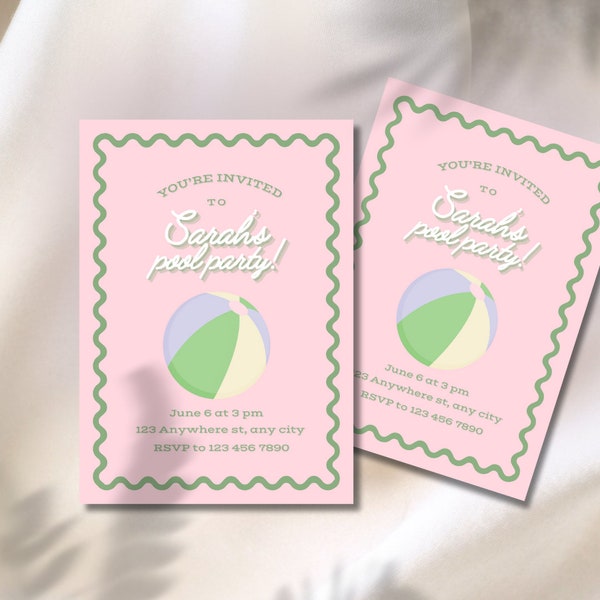 Preppy Invitation - Etsy