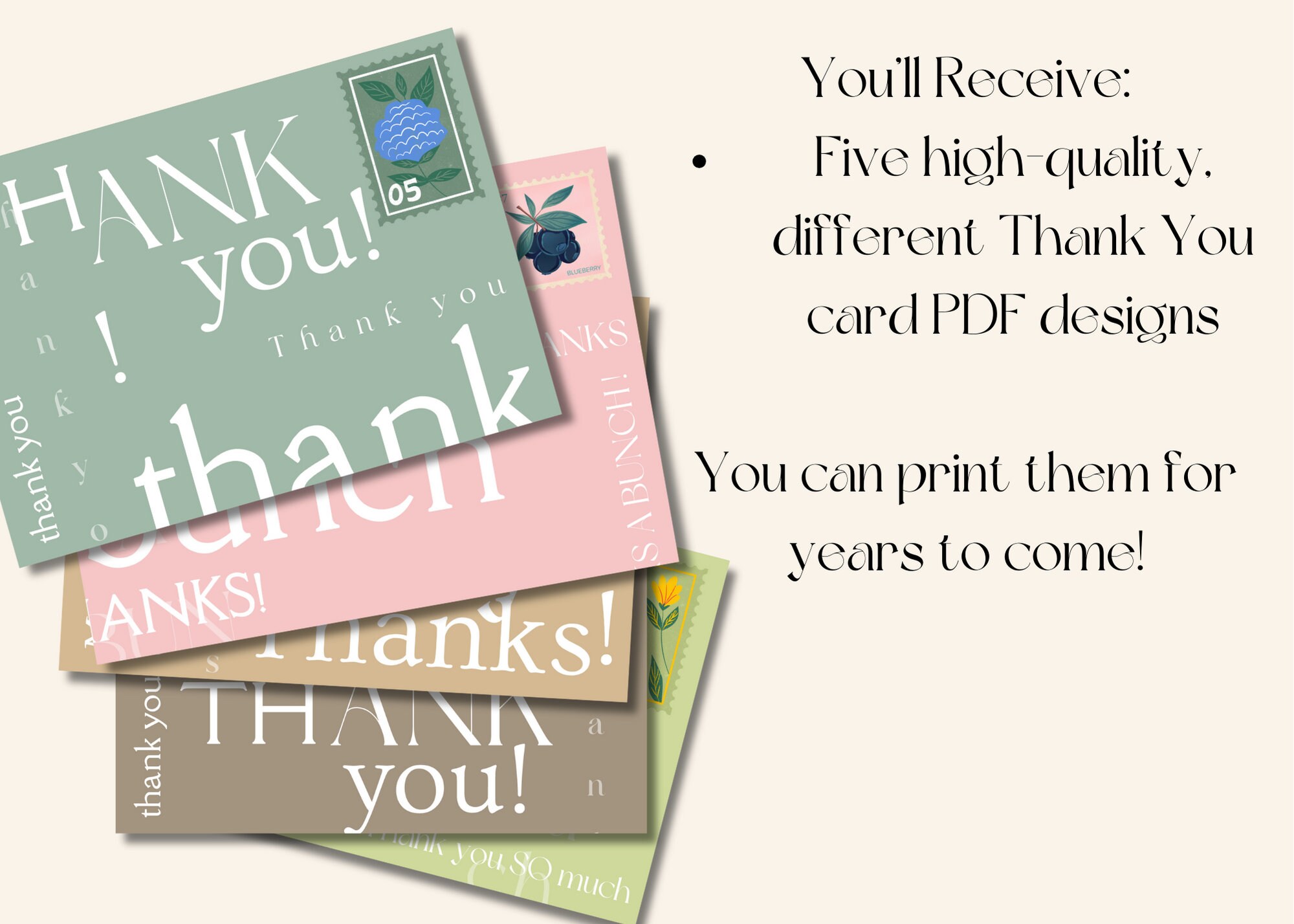 Colorful Thank You Card Unique Templates for Thank You Card Blank ...