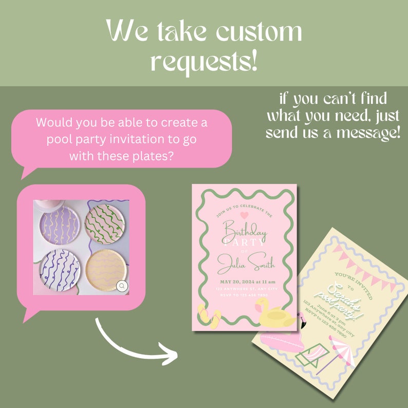 30th Birthday Invitation, Cute Floral Trendy Invite for 30th Bday Party ...