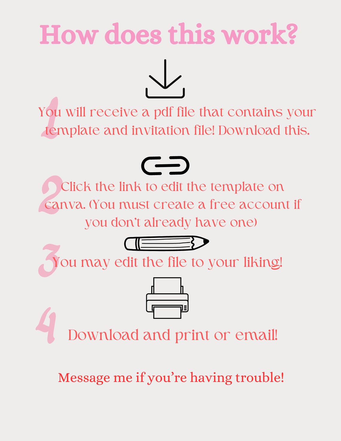 Teen Birthday Invitation Template Party Simple Customizable Tween ...