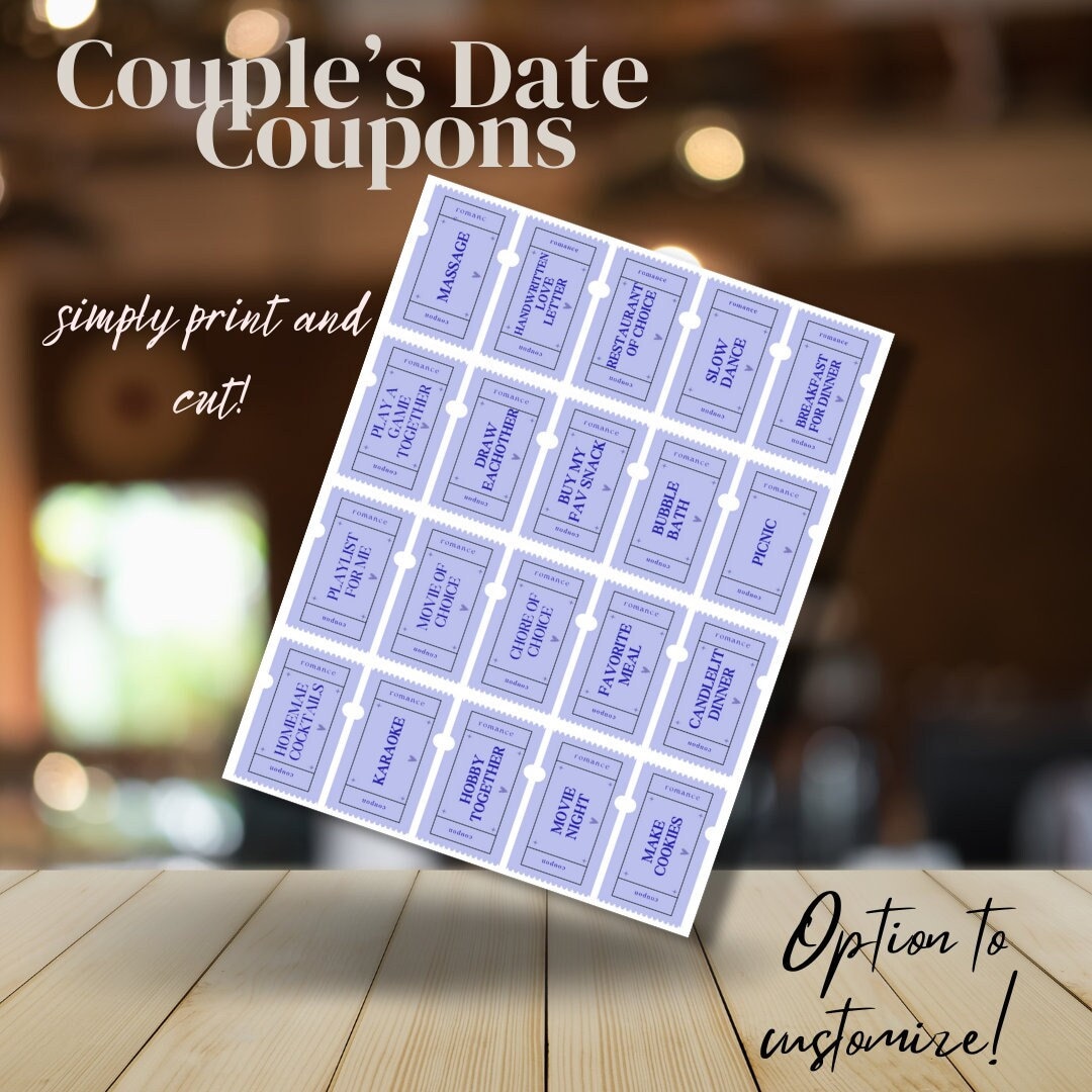 Fast Gift Idea for Partner, Date Night Idea Tickets for Boyfriend ...