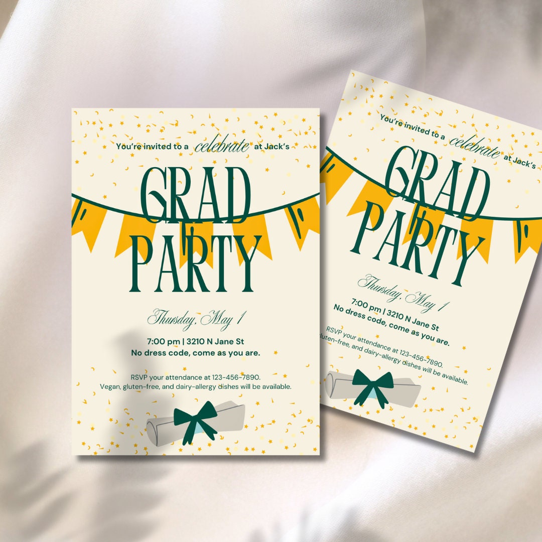 Graduation Invitation 2024 Party Digital Grad Announcement Class of 24 ...