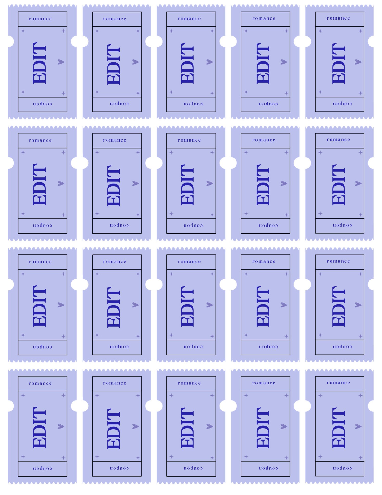 Couple's Date Coupons, Date Night Idea Tickets for Boyfriend Last ...