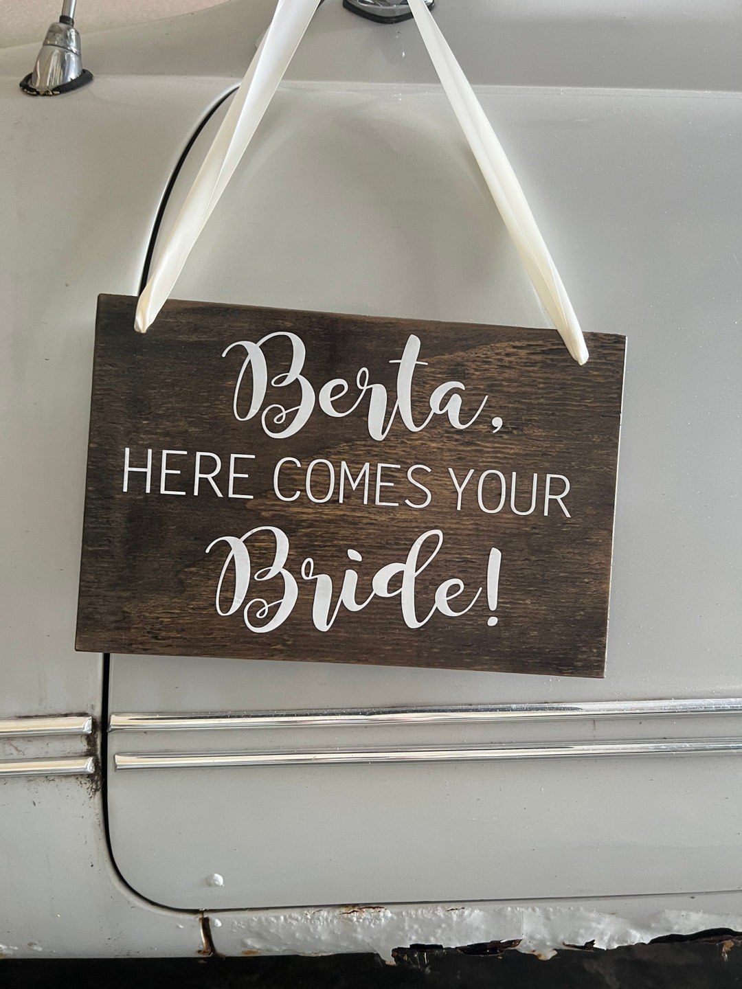Here Comes the Bride Sign | Rustic Wedding Decor - Etsy