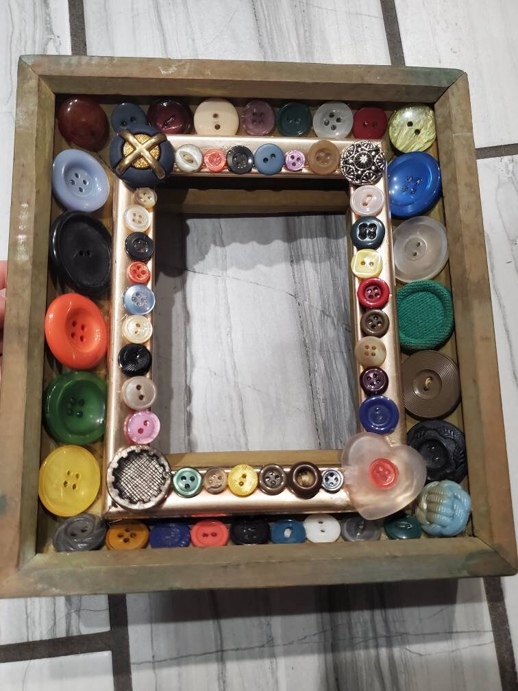 Eclectic Button Frame - Etsy