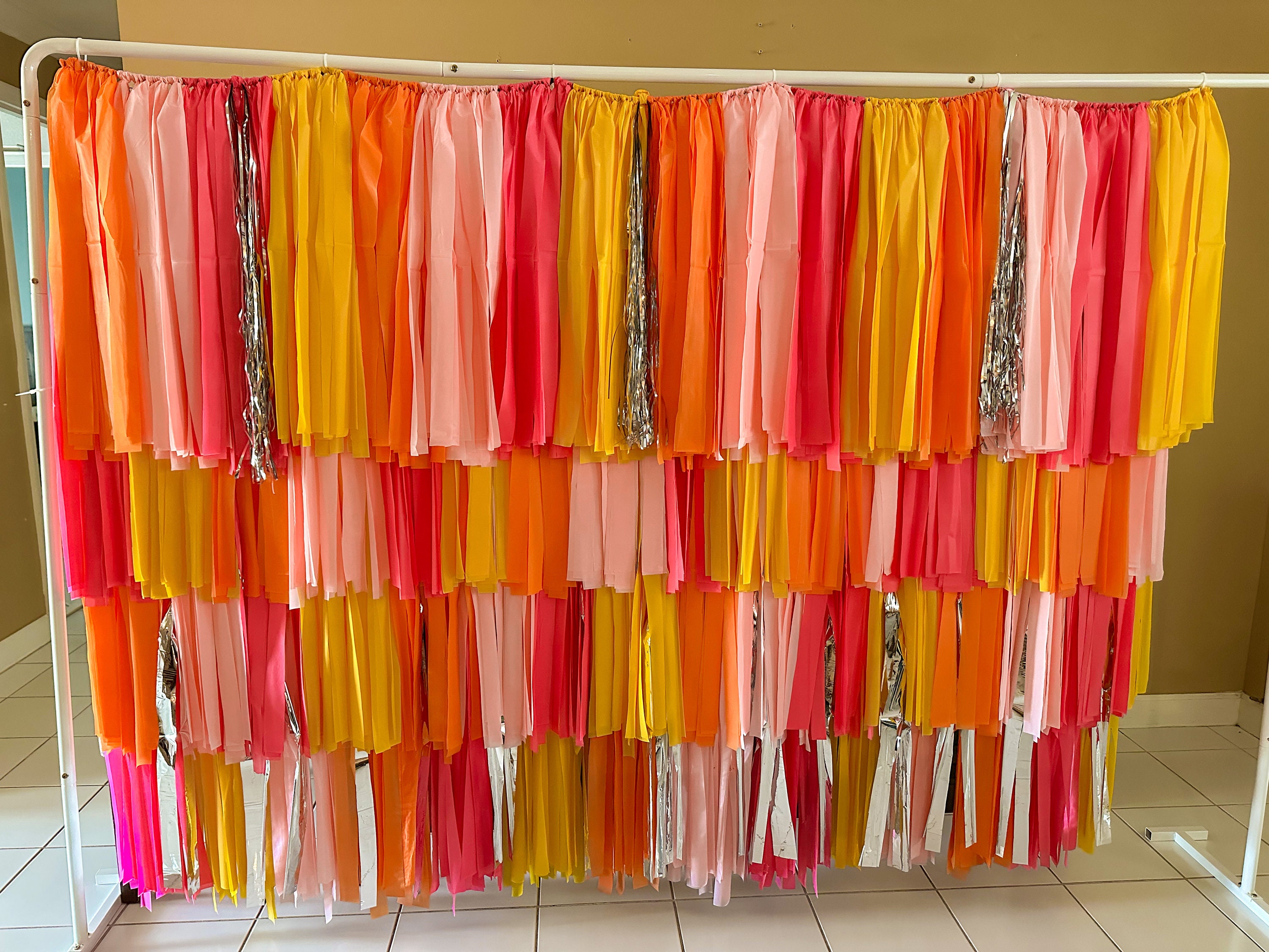 CUSTOM Dazed & Engaged Fringe Backdrop, Siesta Key Bachelorette, Custom ...