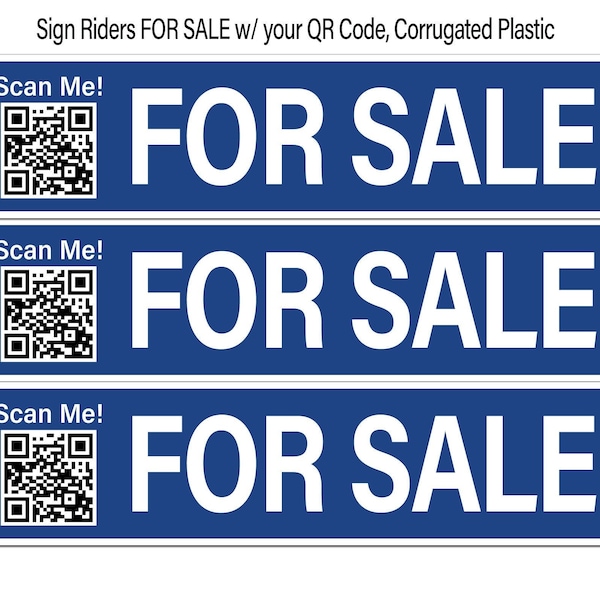 Qr Code Real Estate Sign - Etsy