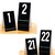 Plastic Table Numbers 1-100, Tent Style Numbers, Yellow W/black Number ...
