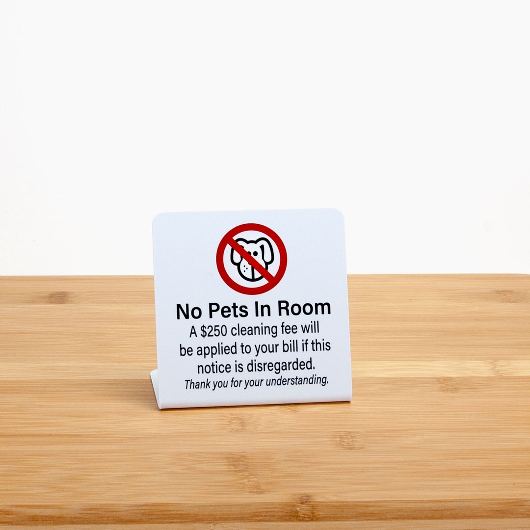 18pk No Pets in Room, Hotel and Venue Signs, Plastic L, Free Shipping ...