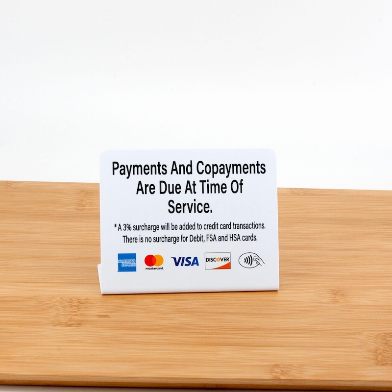 Credit Card Surcharge Sign - Etsy