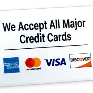 Printable We Accept Credit Card Signs