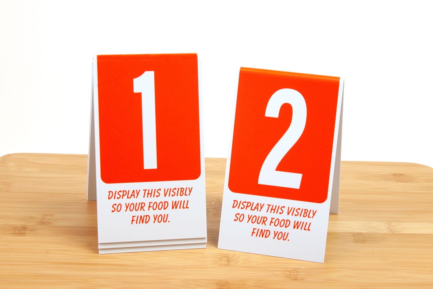 Plastic Table Numbers 1-50 Tent Style Orange w/ White | Etsy