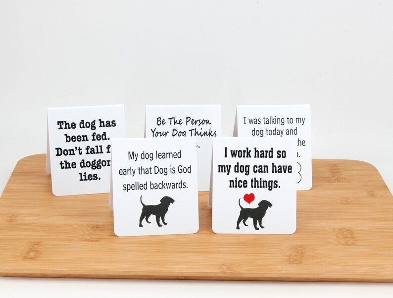 5pk Funny Dog Desk Signs, Plastic Tent Style, Free Shipping - Etsy