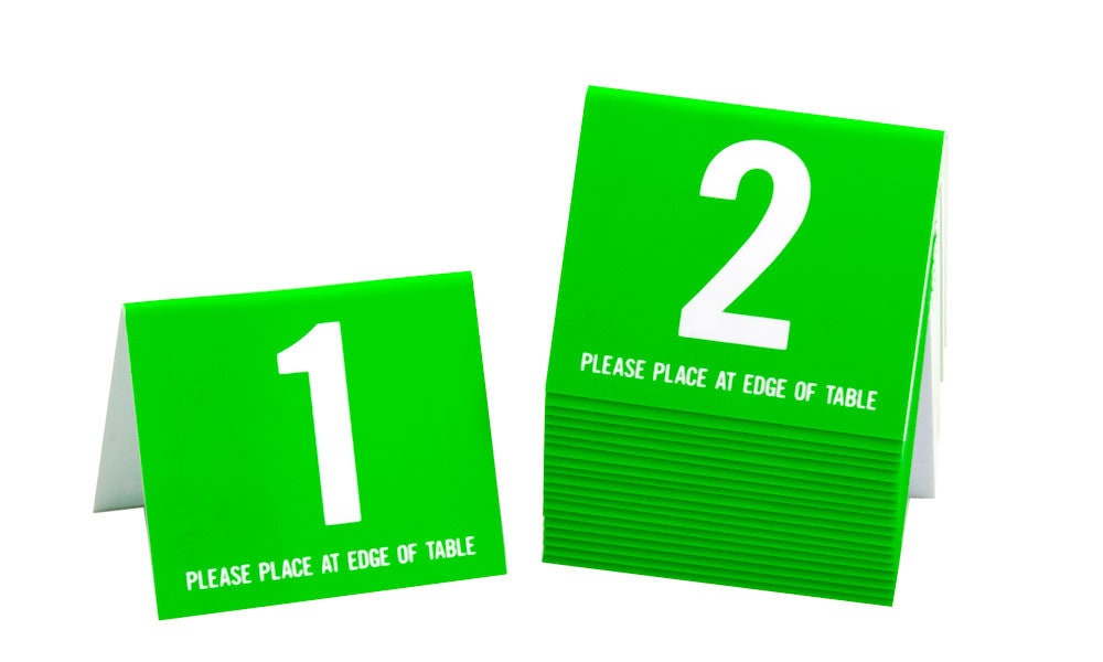 Plastic Table Numbers 1 60 Tent Style Numbers Lime Green Etsy Plastic Table Numbers 1 60 Tent Style Numbers Lime Green Etsy