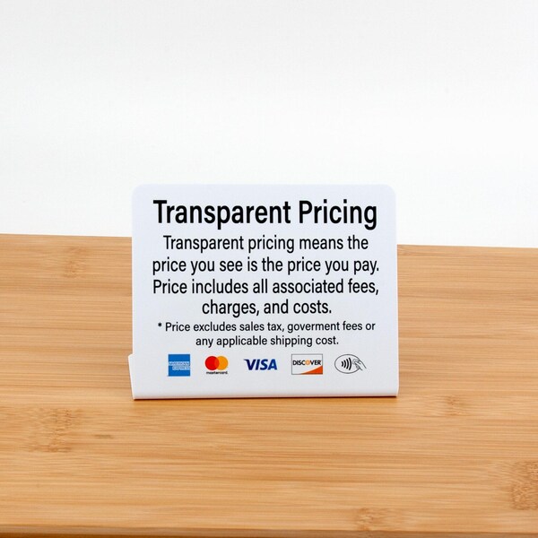 3% Credit Card Fee Sign - Etsy
