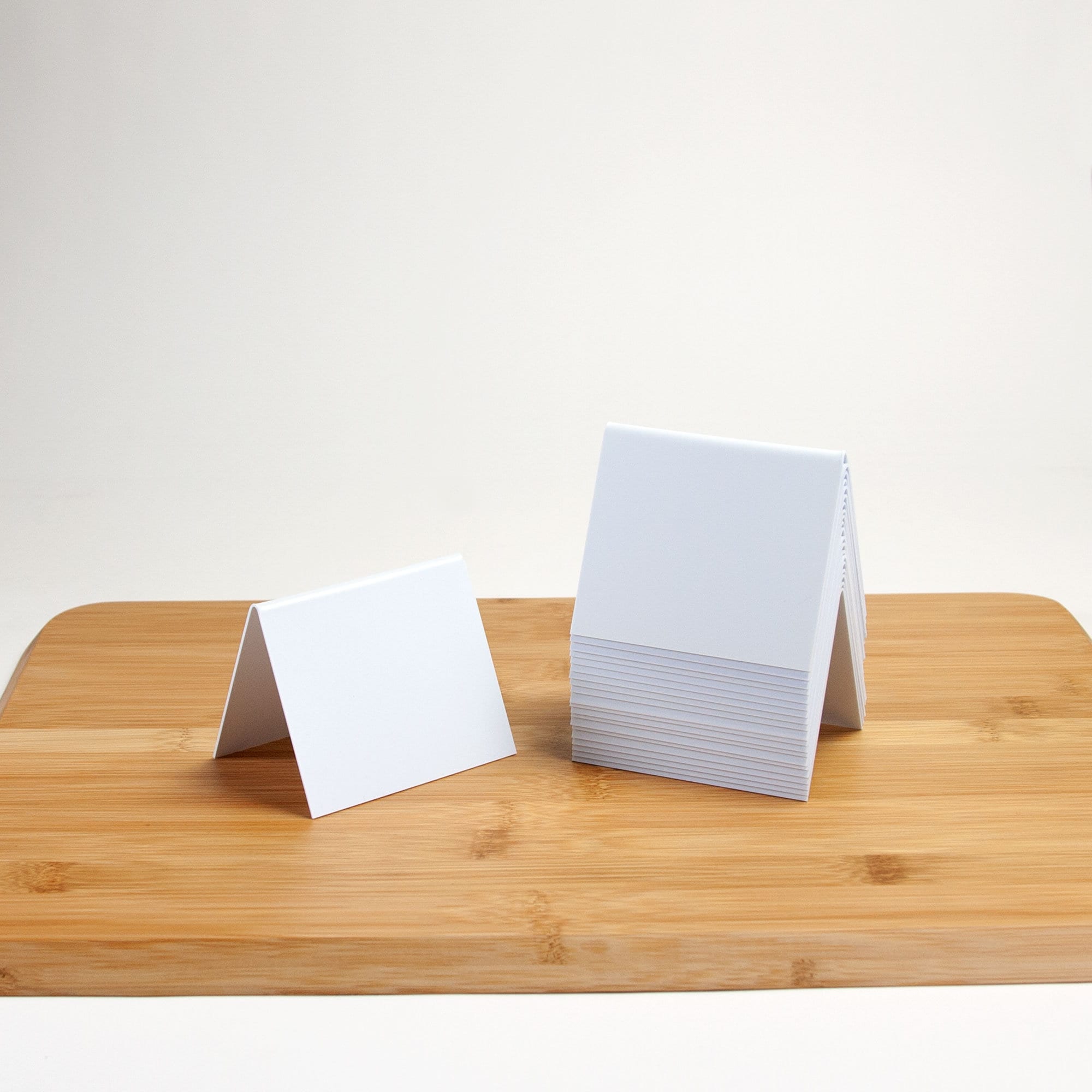 60pk Blank White Plastic Sign Tents, DIY Signs, 3.5" X 3", Free ...