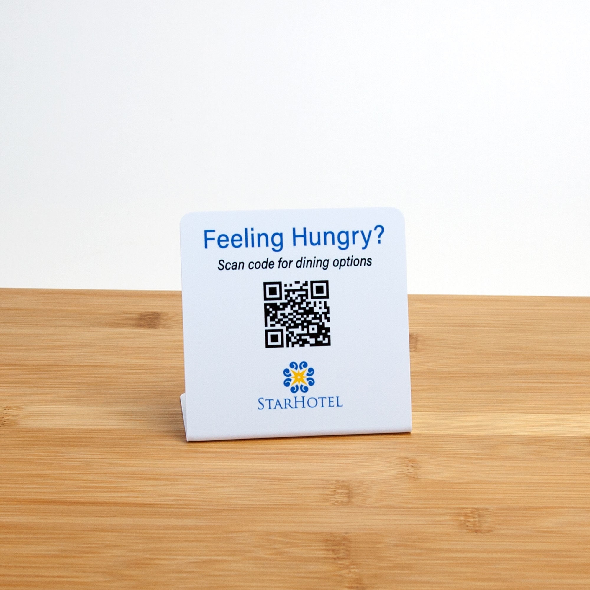 QR Code Dining Options Hotel Signs, Choose Quantity, Plastic L Style ...