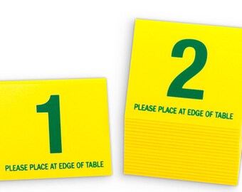 Plastic Table Numbers 1-100 Tent Style Orange W/ White - Etsy