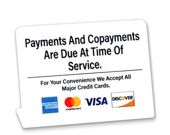 Co Pays Due at Time of Service - Etsy