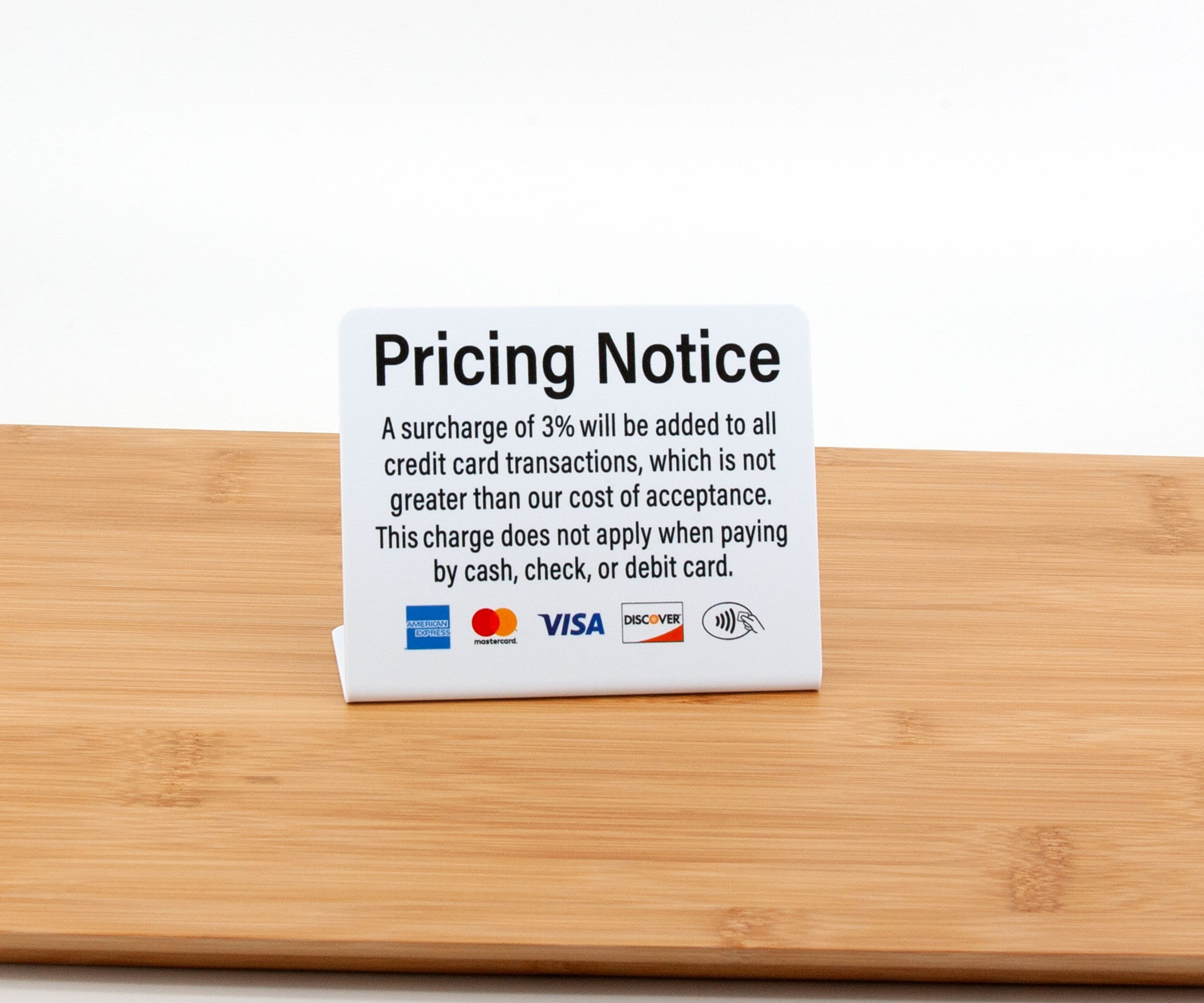 3pk Payment Signs - Pricing Notice, L Style Counter Sign, Free Shipping ...